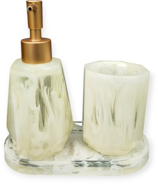 Resin Art JR: Badkamer accessoires 3-delige set / Uniek design ...