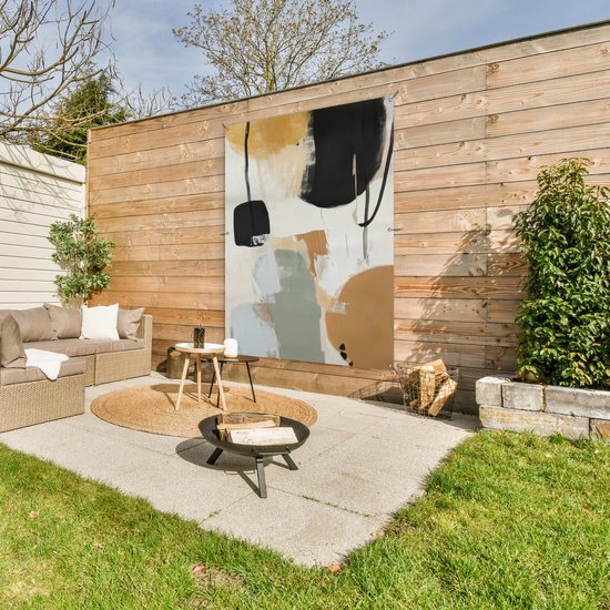 Tuinposter 120x160 cm - Tuindecoratie Paint - Abstract - Kleuren ...