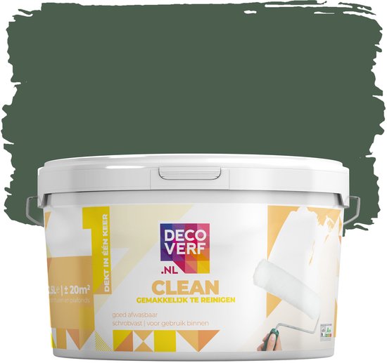 Decoverf clean muurverf bosgroen, 2.5L | bol