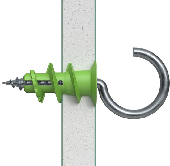 Fischer gipsplaatplug met schroefhaak GK Green RH - Max 8 kg - 5 stuks ...