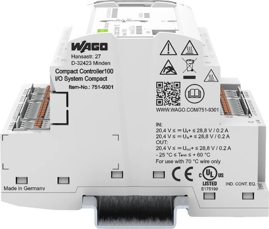WAGO Compact Controller 100 I/O-module 751-9301 1 stuk(s) | bol