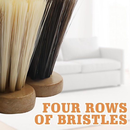 Handveger en handbezem van hout - set van 4 - zachte bezem ...