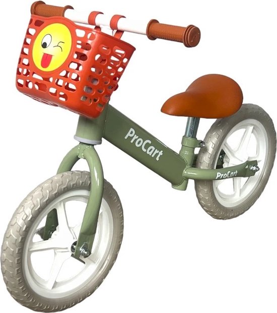 Loopfiets groen - lichtgewicht - ProCart balanceer fiets met mandje ...