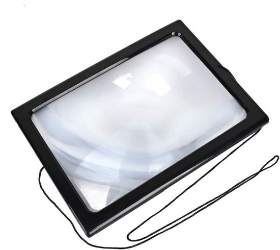 Vergrootglas A4 met 3-voudige vergroting en licht verlicht leesloep ...