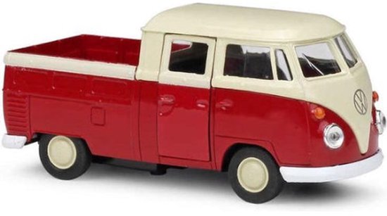 Volkswagen T1 Double Cabin Pick-Up (Rood) (10 cm) 1/34 Welly - Modelauto - Schaalmodel... | bol