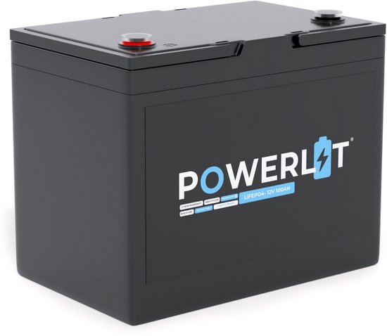 Powerlit LiFePO4 Accu 100Ah 12V - LFP Lithium Accu met Bluetooth & App ...