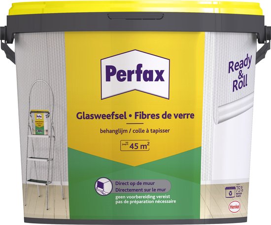 Perfax Ready&Roll Glasweefsel Behanglijm 9 kg | De Ultieme Oplossing ...
