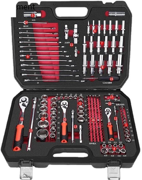 Betaalbare Goederen® Doppenset - 46-delig - Auto Reparatie Gereedschap ...