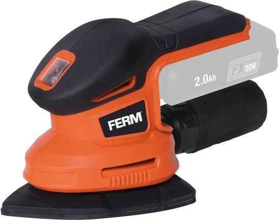 FERM- AX-POWER - PSM1033 - Draadloze - Schuurmachine - 20V - Schuurzool ...