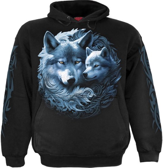 Spiral - Sweat à capuche/pull Wolf Guardian - S - Zwart | bol