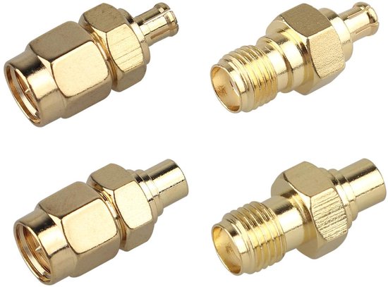 SMA naar MCX-stekkerkit - 4 stuks RF coaxiale adapter stekker bus MCX-koppeling | bol