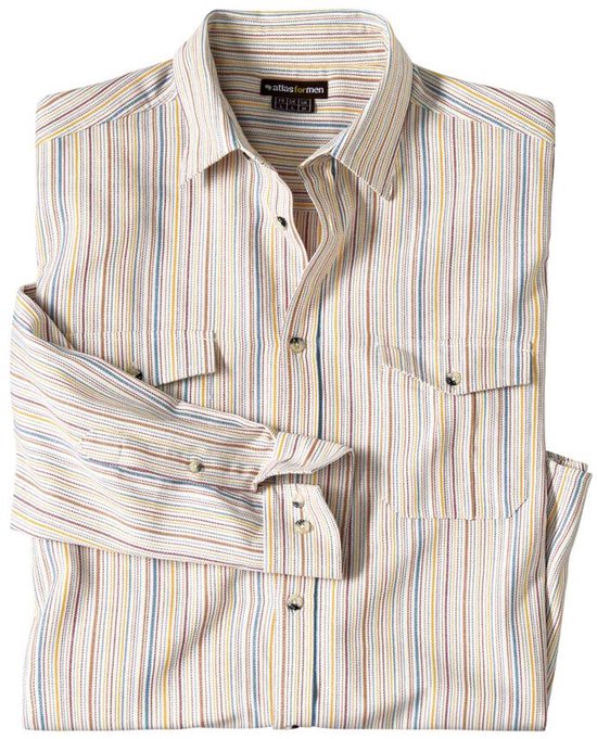 Atlas for Men - Gestreept overhemd - Heren - Verkrijgbaar in grote ...