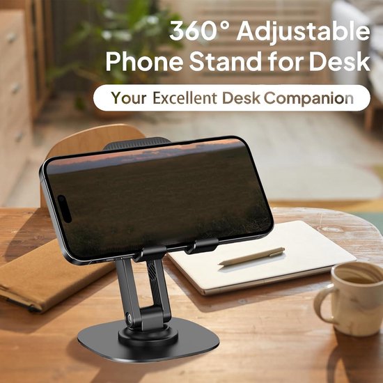 360 Degree Rotating Phone Holder Adjustable Foldable Desktop Phone ...