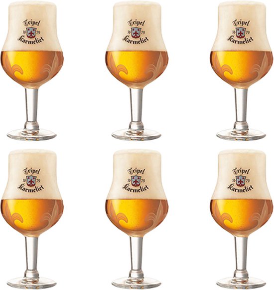 Karmeliet – Bierglas Tripel 250ml – 6 stuks | bol
