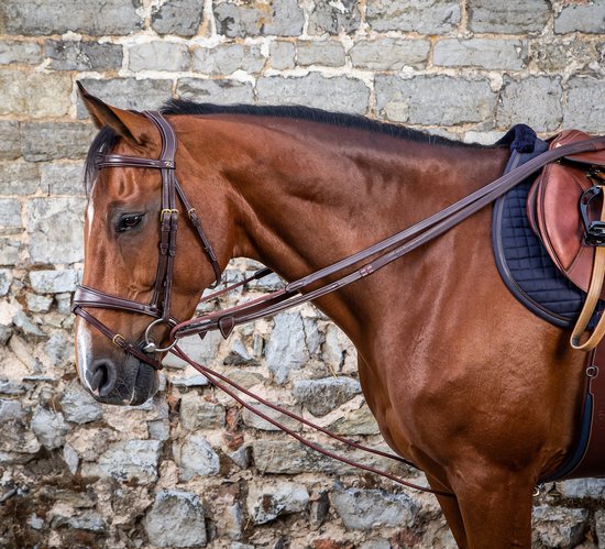 Dy'on Leather/Nylon Draw Reins 5/8 - D Collection Full | bol