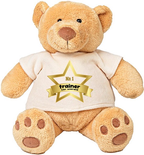 Teddy Beer Nr 1 Trainer ter Wereld - lifestyle - ster - knuffel | bol