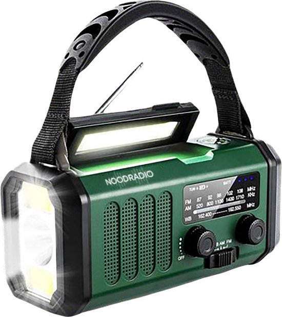 NoodRadio® Multifunctionele Noodradio - Solar Opwindbaar 10.000mAh ...