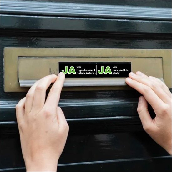 Ja Ja reclame drukwerk brievenbus stickers 3 stuks. | bol