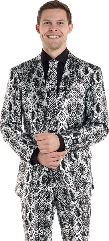 OppoSuits Silver Snake Suit - Mannen Pak - Kostuum - Zilver - Maat EU60 ...