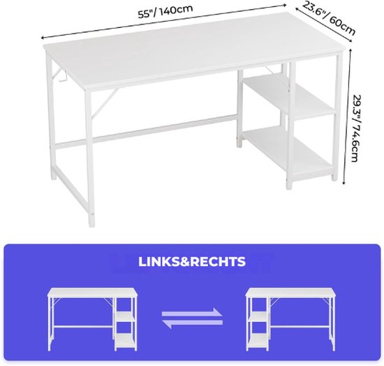 Bureau - Computer Tafel - Laptop Tafel Met - Stabiele Office Tafel Met ...