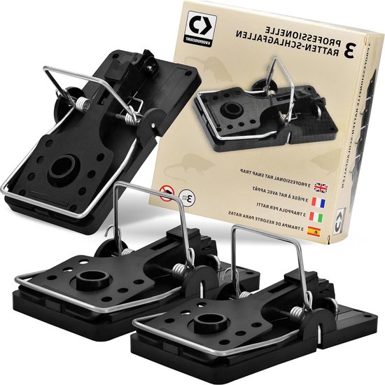 Professionele Rattenval - Efficiënt en Makkelijk Te Gebruiken - 3 stuks ...