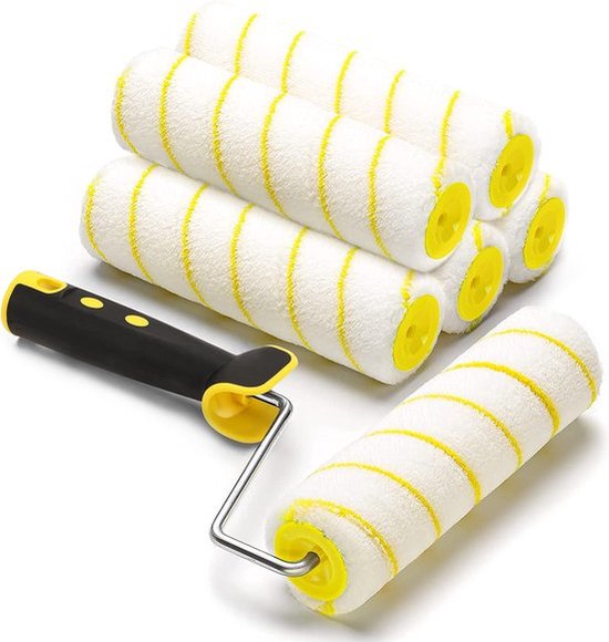 Verfroller - 6-delige set professionele verfroller, 5 verfrollers ...