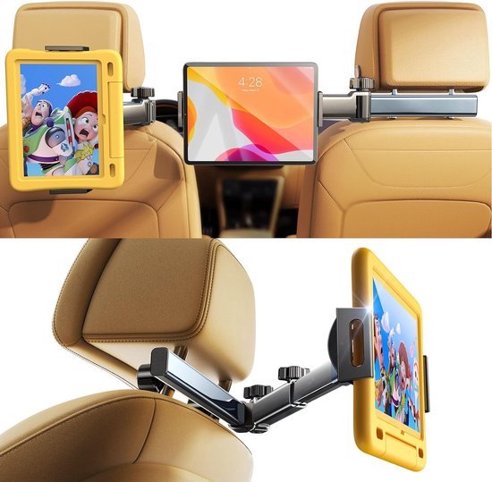 LISEN Tablethouder voor in de auto, uittrekbare tablethouder ...