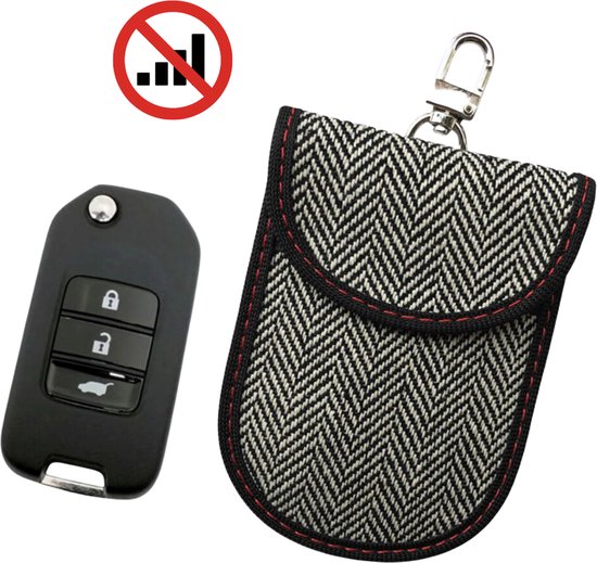 Anti Diefstal Sleutelhoesje Grijs - Autosleutel RFID Case - Blokkeert ...