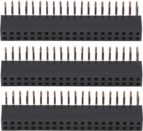 3 Stks 2.54mm 2x20 Pin Vrouwelijke Dual Rij Header Haakse - Printplaat ...