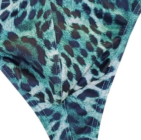 LekkerStout Heren Luipaard String - Turquoise - Sexy Herenondergoed | L ...