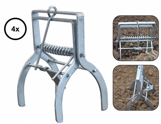 4x PD® - Mollenklem - Mollenverjager - 4 stuks - Mollenklemmen ...