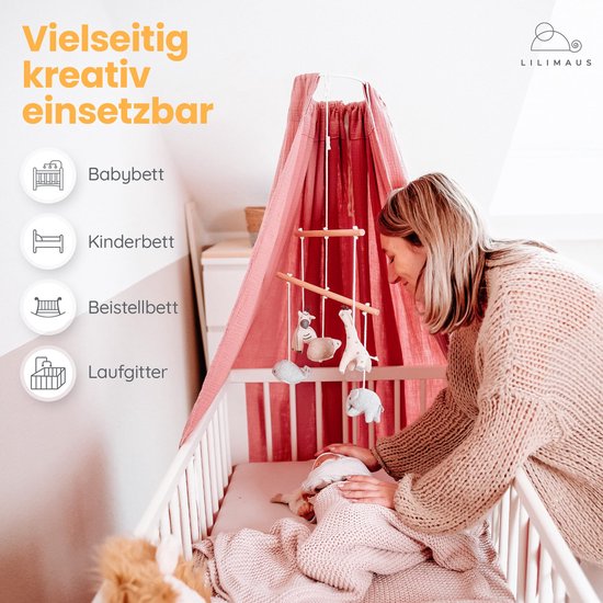 lilimaus Hemelstang babybed voor alle baby- en kinderbedden - hemelbed ...