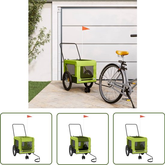 vidaXL Hondenfietskar - Hondentrailer - Hondenfietstrailer oxford stof ...