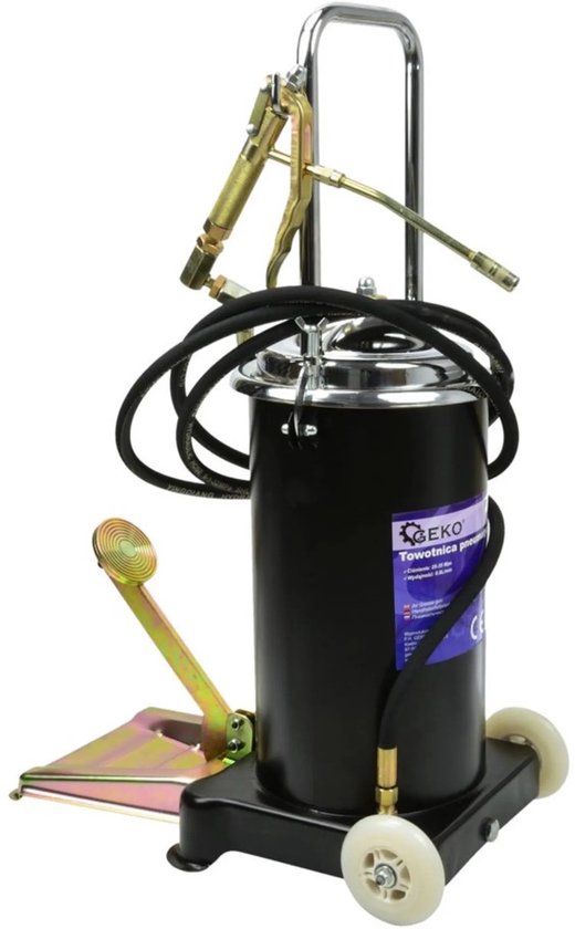 GEKO Voetbediende vetpomp - 15L - Compact & Mobiel - 4m slang - Hoge ...