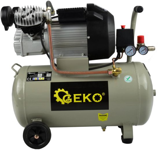 GEKO 50L luchtcompressor - V-Twin - 8 bar - 410 L/min - oliesmering | bol