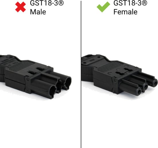 Wieland Aansluitsnoer - GST18-3® (v) naar Open Einde - 3G1,50mm² - 2 ...