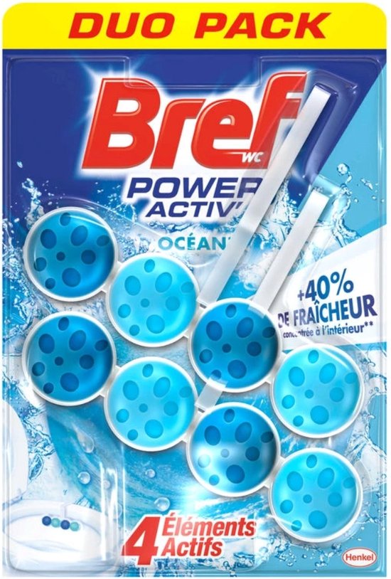 Bref - Toiletblok - Power Activ - Oceaan - 2x50g | bol