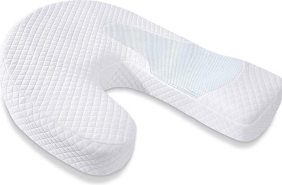 U-Shape zijslaapkussen van traagschuim - ergonomisch kussen voor zijslapers - verlicht... | bol