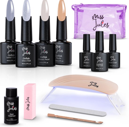 Miss Jules - 4-Delige Gellak Starterspakket - Gellak - Nagellak - Kleur ...