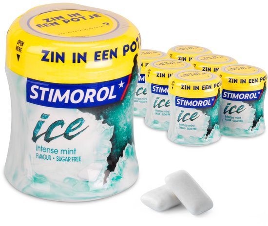 Stimorol | Ice | Intense Mint | Bottle | 6 stuks | 6 x 80 gram (57 ...