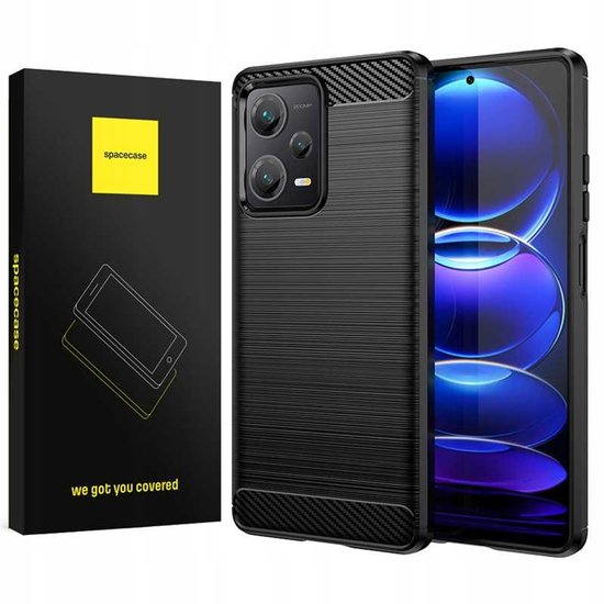 Spacecase Case Cover Voor Xiaomi Redmi Note 12 Pro+ 5G Zwart | bol