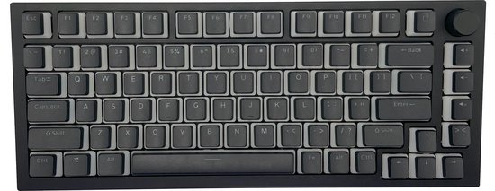 Zwart Pudding Keycaps | OEM | PBT | Double Shot | 130 Keys | bol