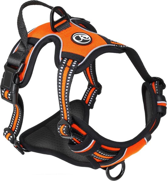 Hondenharnas - gevoerd en reflecterend - verstelbaar en ademend - voor kleine en grote... | bol