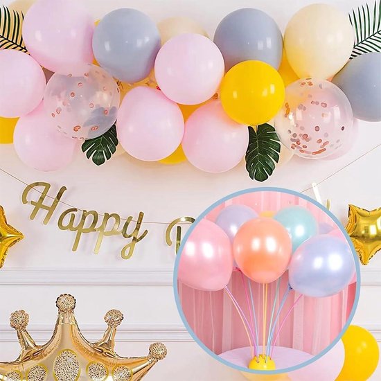 Opblaasbare ballon stangen - 50 stuks, herbruikbare ballonhouder voor ...