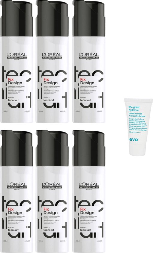 6 x L’Oréal Professionnel Tecni.ART Fix Design Spray – Fixatiespray ...