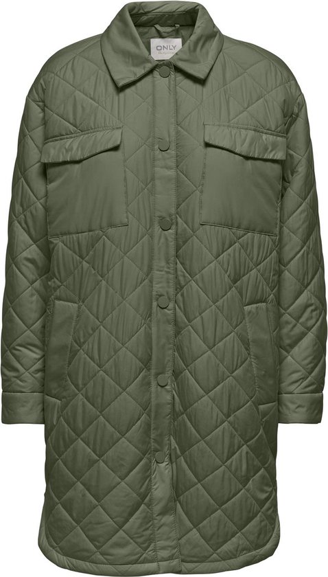 ONLY - ONLNEWTANZIA LONG QUILT SHACKET OTW - Dames - Gewatteerde jassen ...