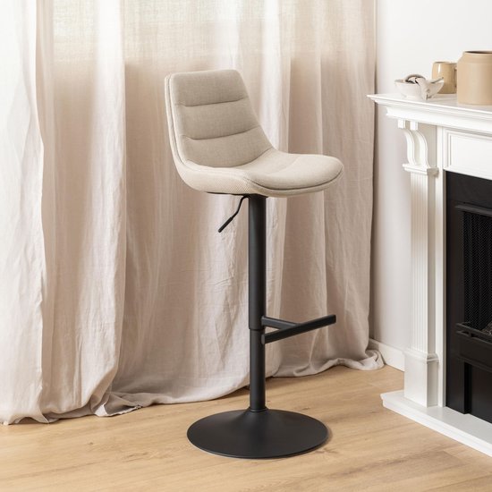 Sohome Draaibare Barkruk - set van 2 - Mathaniel - Beige - zithoogte 65 ...