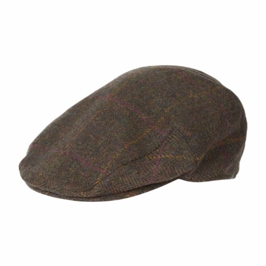 Pet Barbour Men Crieff Flat Cap Olive Purple Yellow (7 1/2) | bol