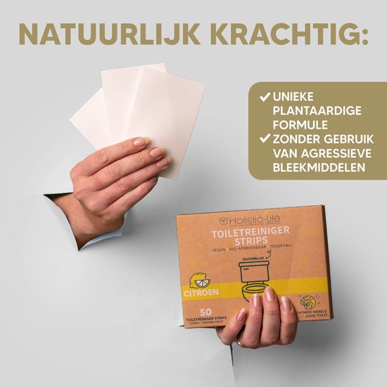 Milieuvriendelijke WC reiniger Vellen - 100 Duurzame Toiletreiniger ...