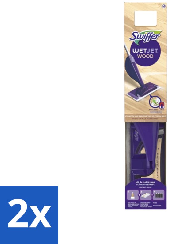 Swiffer WetJet Wood - Starterkit - Schoonmaakset - Inclusief Sprayreiniger -... | bol